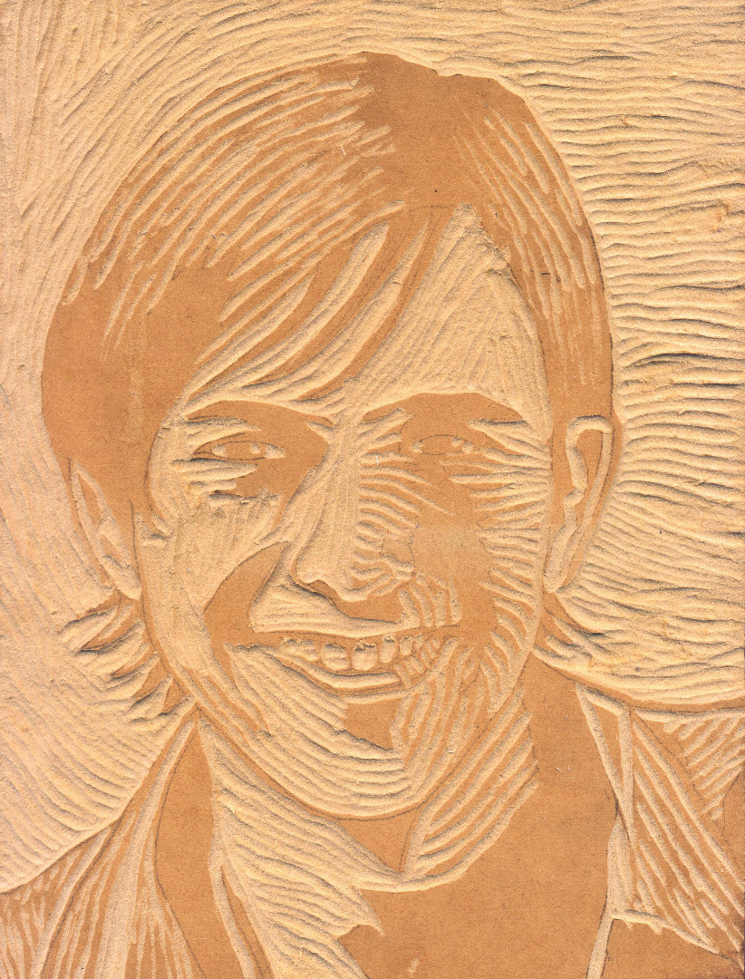 Robert Alejandro Méndez Suárez | Robertilustrado | Self-portrait carved