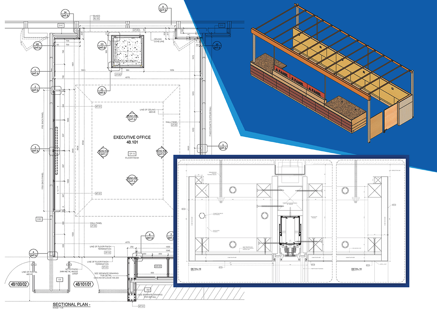 Mechanical Design and Drafting | Millwork Drawings for Retail Shop ...