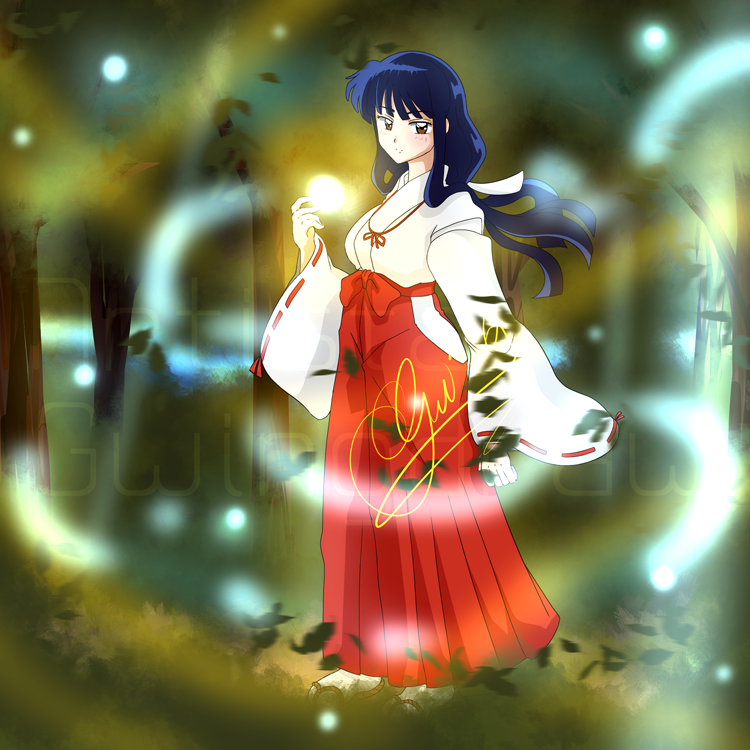 Gwingdraw | Kikyo Fanart Inuyasha Anime